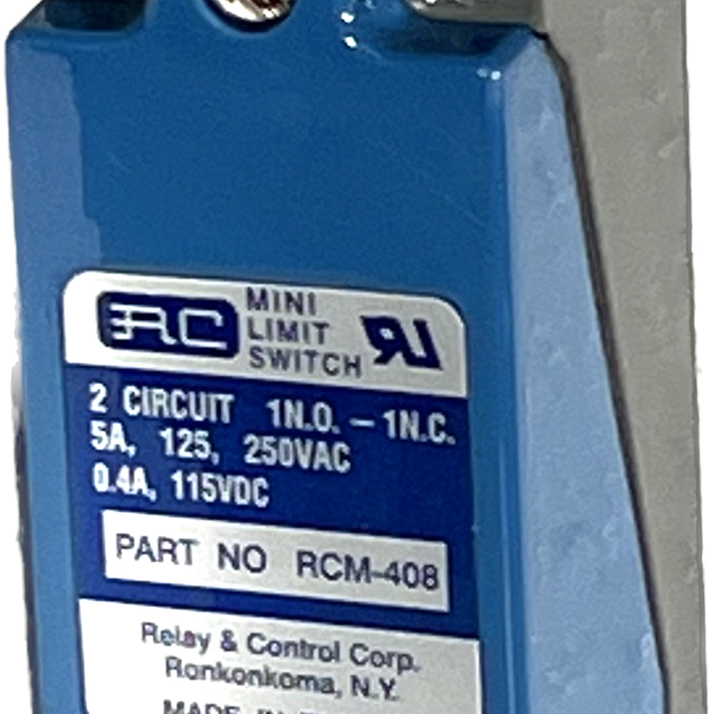 RCM-408 - 5 Amp Mini Limit Switch - TOP PUSH ROD PLUNGER - Relay and Control