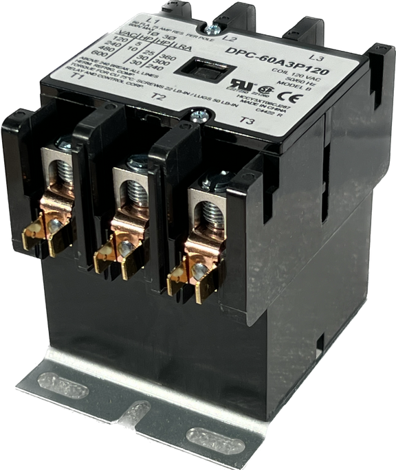 DPC-60A3P120 60 FLA. 3 Poles 120 Volts DEFINITE PURPOSE CONTACTOR - Relay