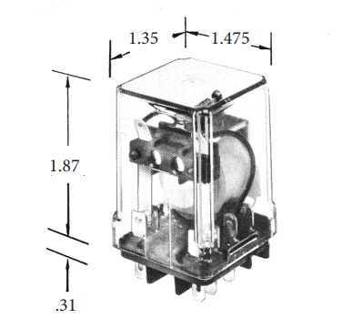 SKAP-2C-120VAC 8 Pin 10 Amp DPDT 120VAC Coil - Relay and Control Corp