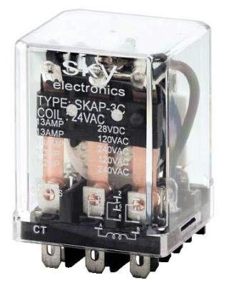SKAP-2C-24VAC 8 Pin 10 Amp DPDT 24VAC Coil - Relay and Control Corp