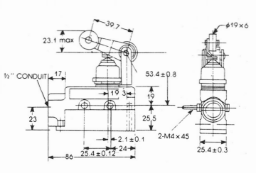 MJ1-6114 Enclosed Limit Switch with seal boot - Relay and Control Corp