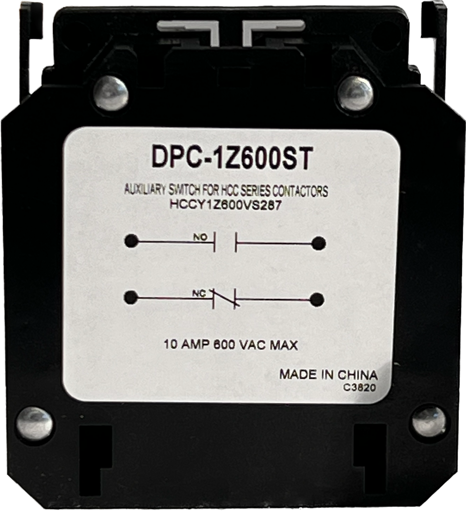 DPC-1Z600ST - 1NO/1NC - 600V.250 #6-32 Screw Term - Auxiliary Switch 3P ...