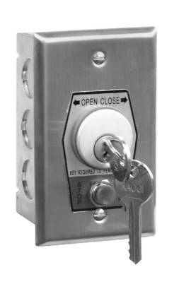 HBFS Flush Mount Key Switch with Stop Button - Relay and Control Corp